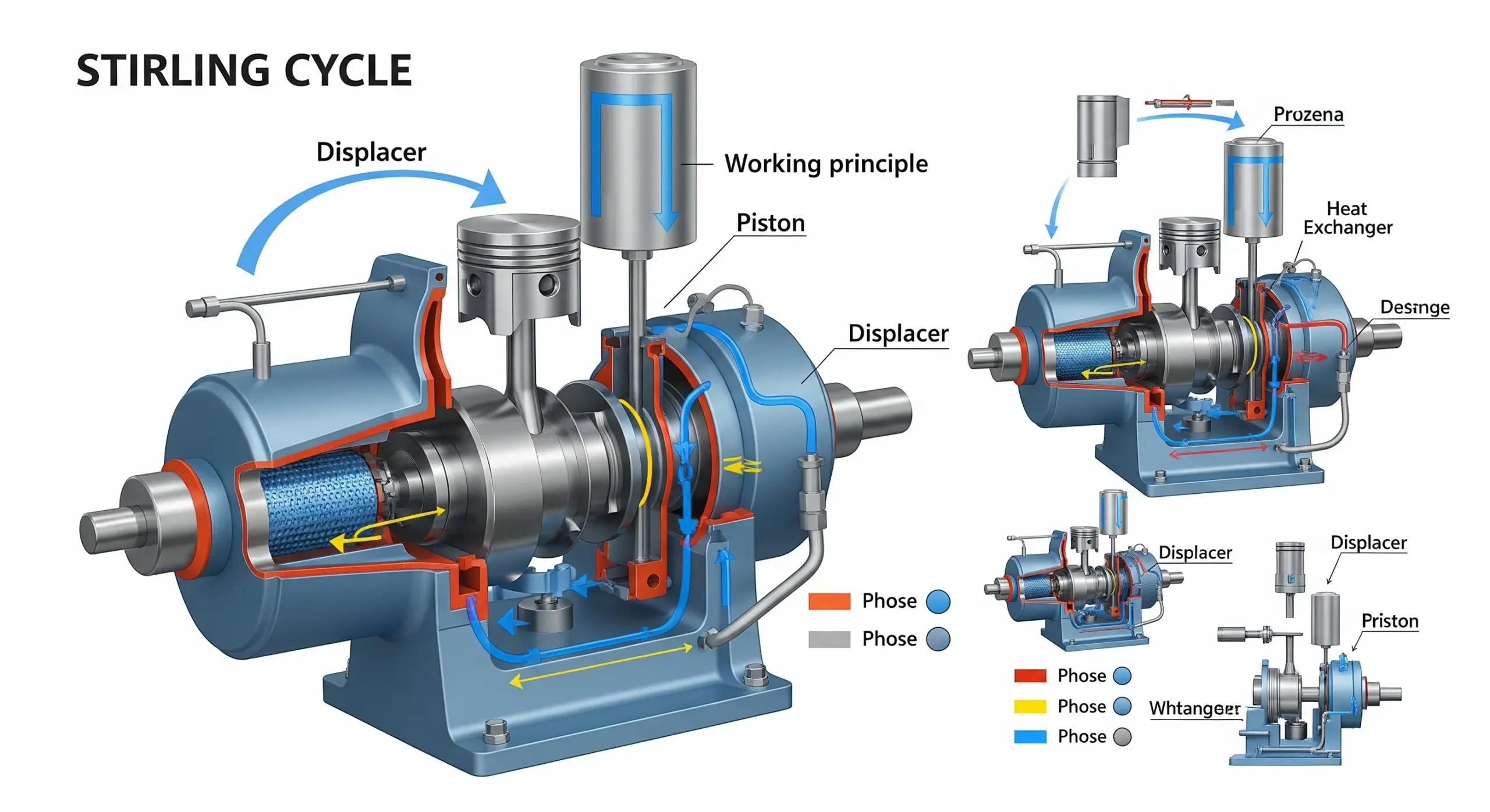 Étude d'un cycle de Stirling - Exercice corrigé